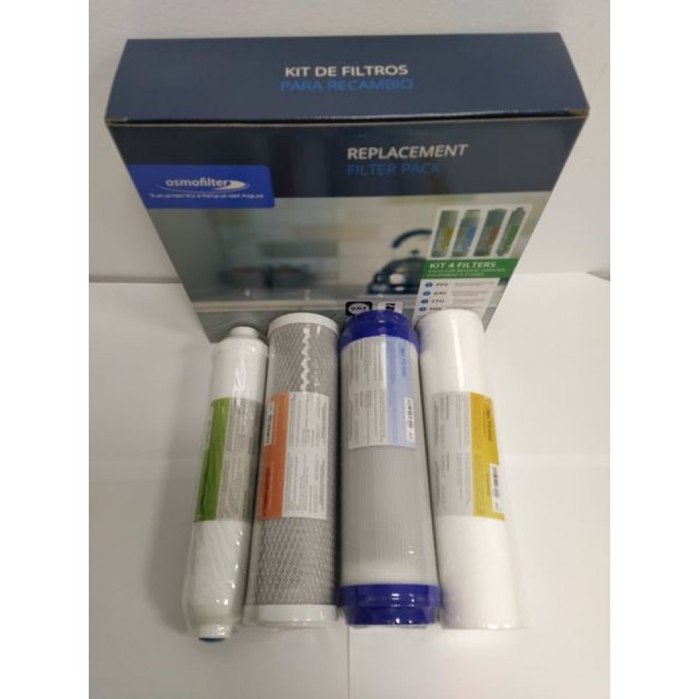 Filtros Agua Osmosis Kit 4 Básico | Aquafuerte